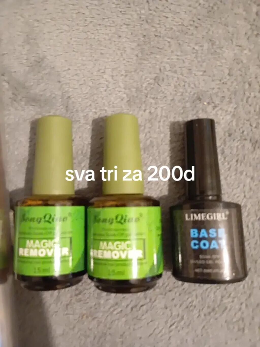 Za nokte sva tri za 200d