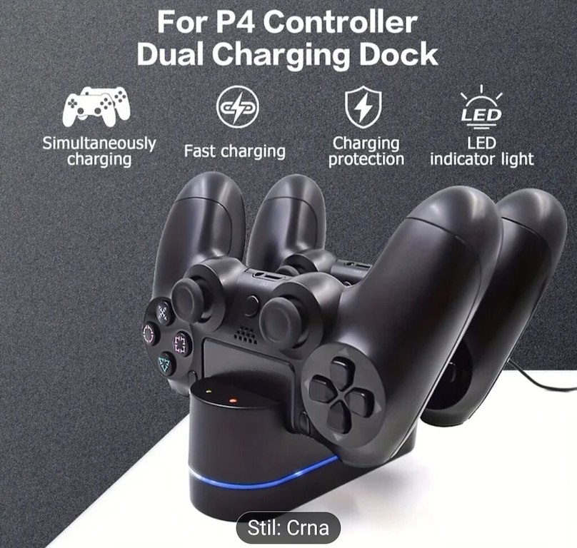 Dvojnа stanica za punjenje kontrolera za PS4 (DualShock 4) -