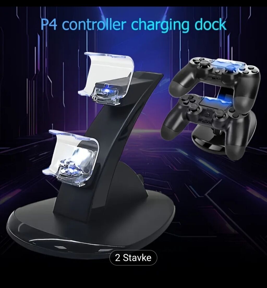 P4 Controller Charging Dock – dvoslojni stalak/punjač za PS4 DualShock