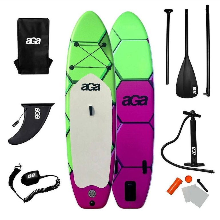 AGA komplet za stand up paddle (SUP) – naduvna daska sa opremom Opis