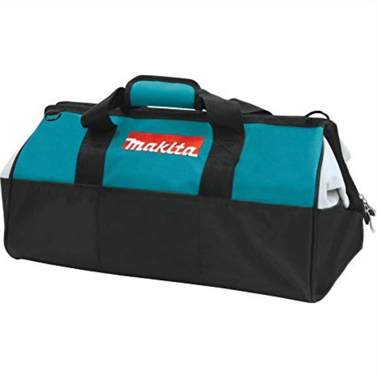 Makita – Aku bušilica-čekić 18V + Aku ugaona brusilica + SET7 + Torba za alat + Tanka rezna ploča za INOX 25kom+ Set SDS-Plus burgija – SETMAK1
