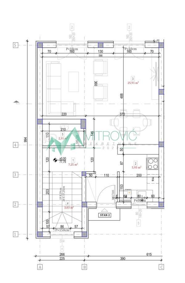 Petosoban stan na prodaju, 112m2, 213.210€