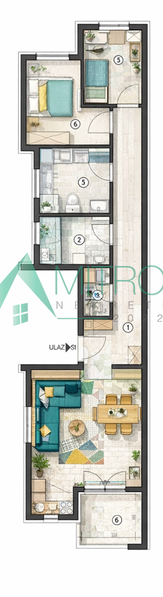 Troiposoban stan na prodaju, 71m2, 138.950€