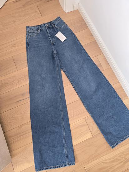 Zara farmerke visokog struka 34/36 extra duge