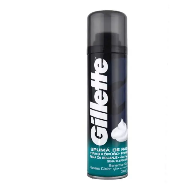 Gillette Sensitive pena za brijanje, 200ml