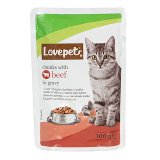 Porcija za macke govedina Love Pet 100g