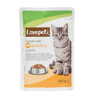 Porcija za macke zivina Love Pet 100g