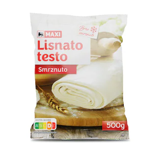 Smrznuto lisnato testo Maxi 500g