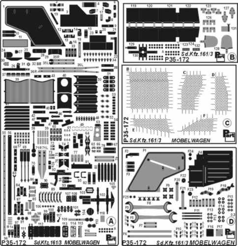 Part P35-172 Sd.Kfz.161/3 Mobelwagen Tamiya