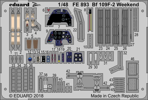 DISCONTINUED Eduard FE893 Bf 109F-2 Weekend EDUARD