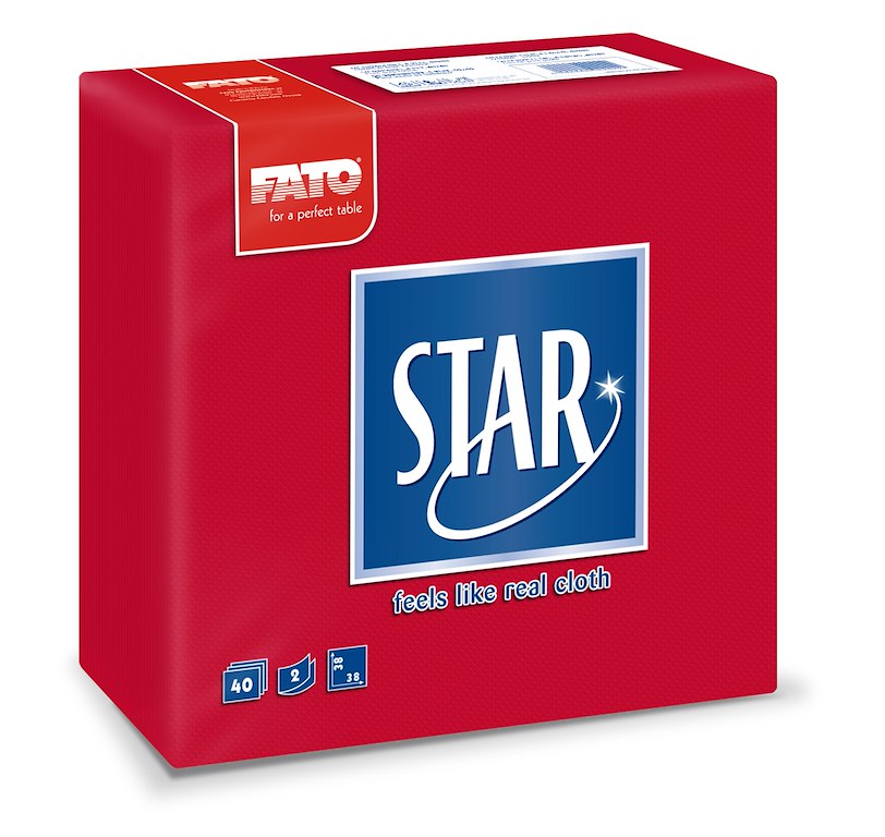 Salvete Fato Star 38*38 – crvena