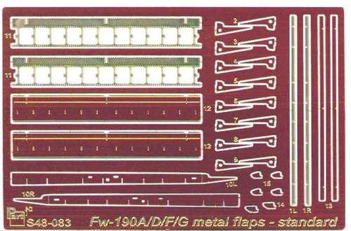 Part S48-083 Fw-190A/D/F/G metal flaps Tamiya