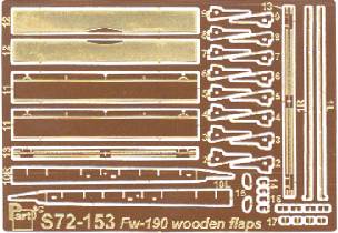 Part S72-153 Fw-190A/D/F/G (flaps-wooden) Tamiya/Revell