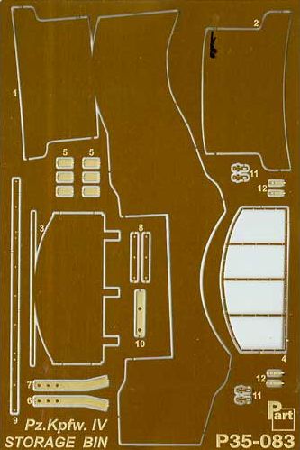 Part P35-083 PzKpfw IV storage bin Tamiya