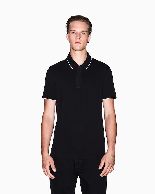 Armani Exchange – Crna muška polo majica