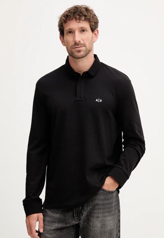 Armani Exchange – Crna muška polo majica