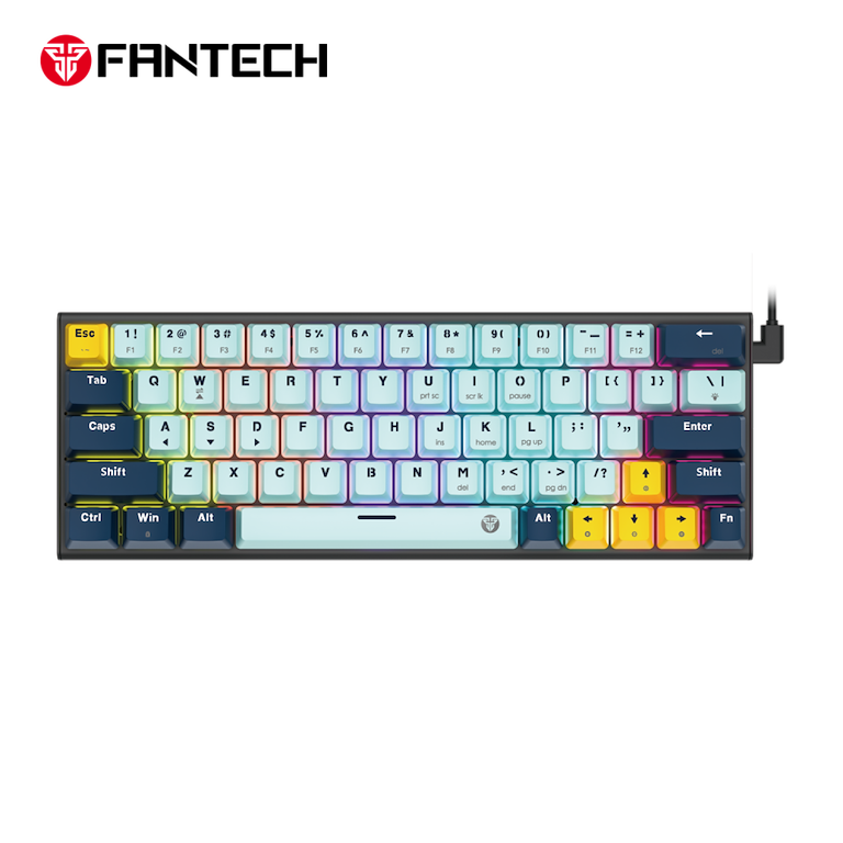 Tastatura Mehanicka Gaming Fantech MK874V2 RGB Atom 63 Mizu SkyBlue (taro switch)