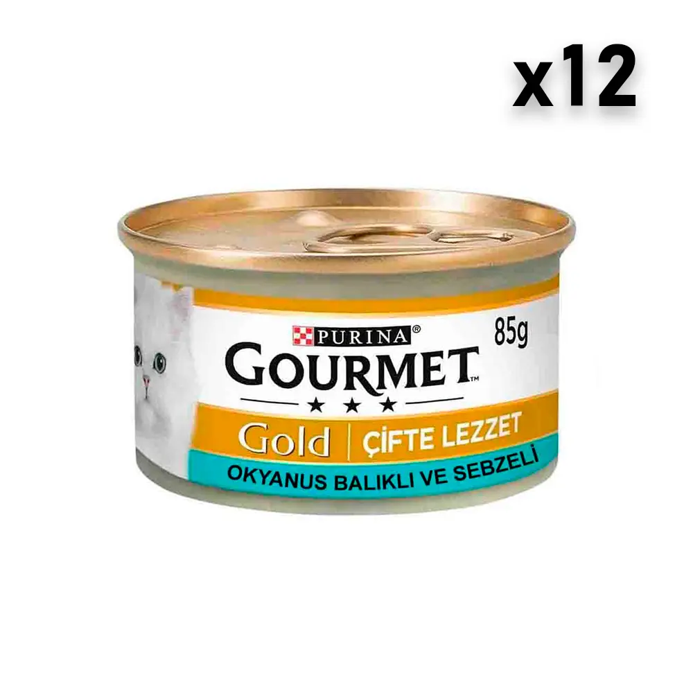 Gourmet Vlažna hrana za mačke Gold, Riba, 12x85g