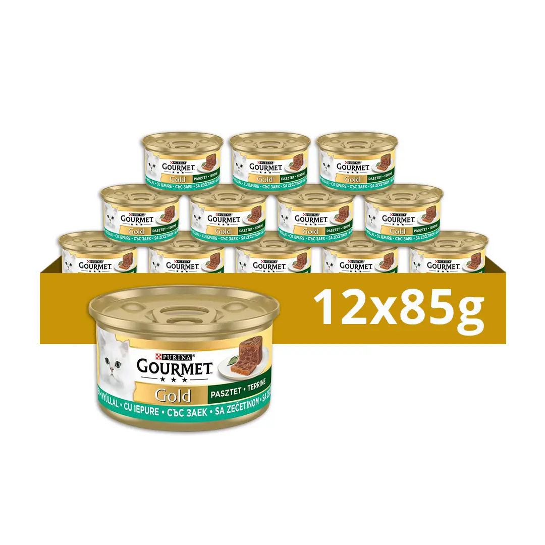 Gourmet Gold Pašteta za mačke, Zečetina, 12 x 85 g