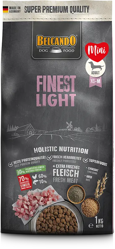 BELCANDO Suva hrana za pse Finest Light, Živina, 1kg
