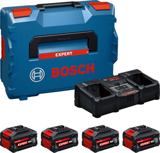 Set 2 x EXBA18V-55 baterija + 2 x Bosch EXBA18V-80 baterija + EXAL18V2-320 + L-BOXX (1600A0373Y)