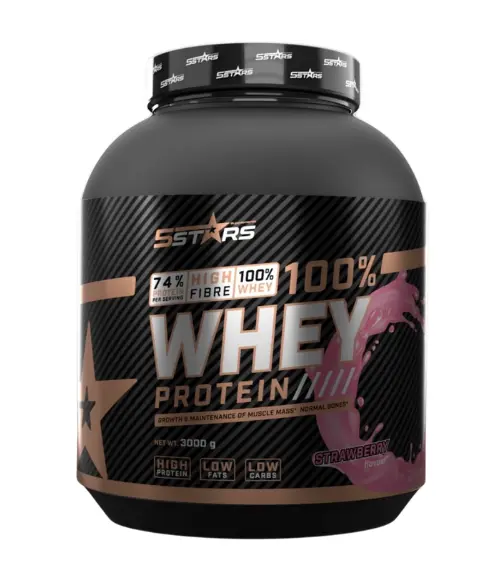 5 Stars Protein Whey, Jagoda, 3 kg
