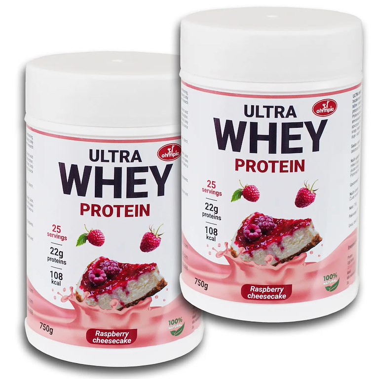 Olympic Ultra Whey Protein Malina Cheesecake, 750g, 2 komada