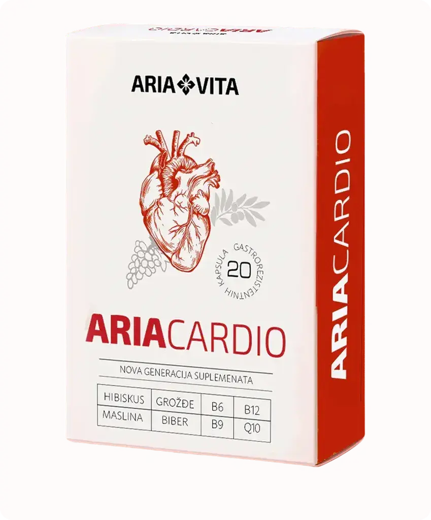 Aria Vita Dodatak ishrani za podršku zdravlja srca i cirkulacije Cardio, 20 kapsula
