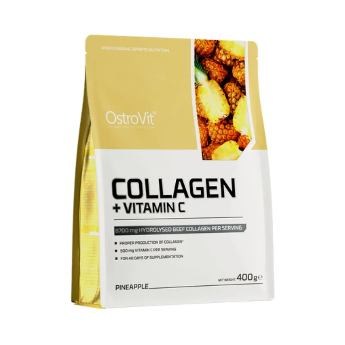 Ostrovit Kolagen + Vitamin C, Ananas, 400 g