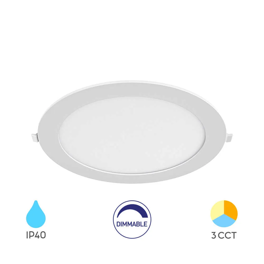 18W RND DIM 8INC BELA 3IN1 LED PANEL LI