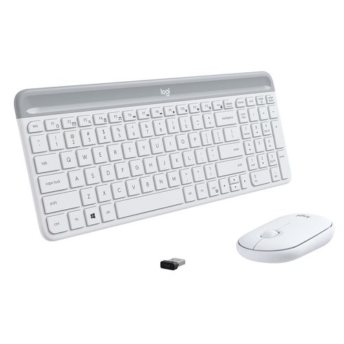 Logitech MK470 Slim Wireless Keyboard and Mouse Combo - Bela