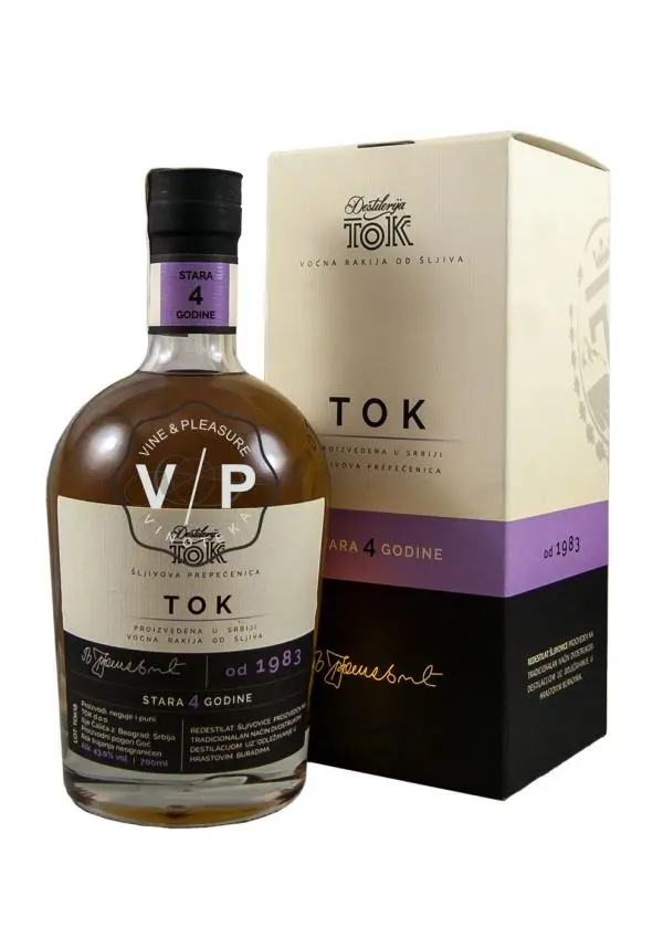Tok Rakija Šljiva, 4 godine, Gift Box, 0.7l