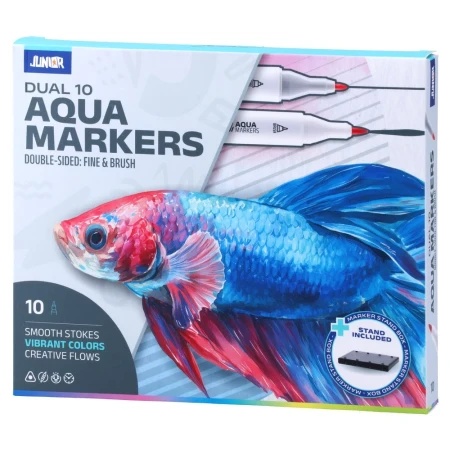 Junior dual 10 aqua marker dupli vrh miks 10k ( 140023 )
