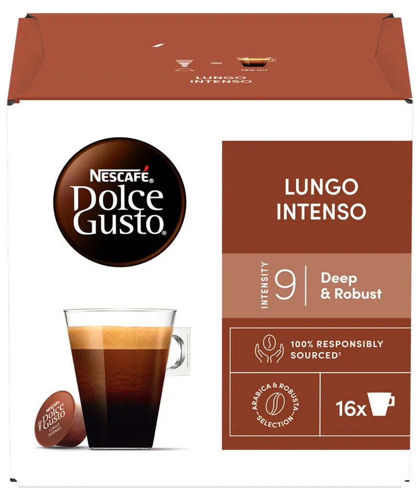 Nescafe Kapsule za kafu Dolce Gusto Lungo intenso, 144g, 16 kapsula