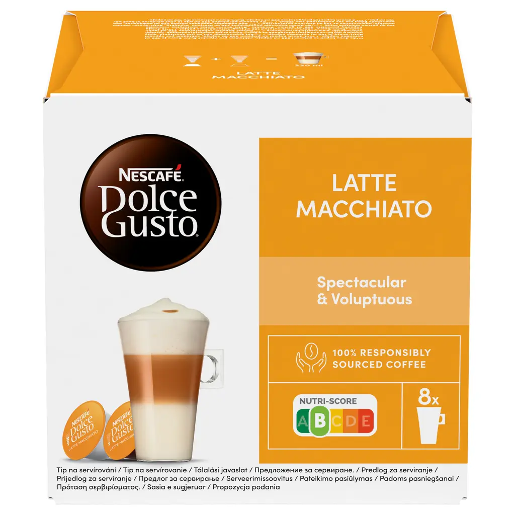 Nescafe Kapsule za kafu Dolce Gusto Latte Macchiato, 183.2g, 16 kapsula