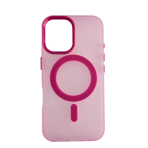 Silikonska futrola Magsafe FLURO COLOR Iphone 16 ROZE