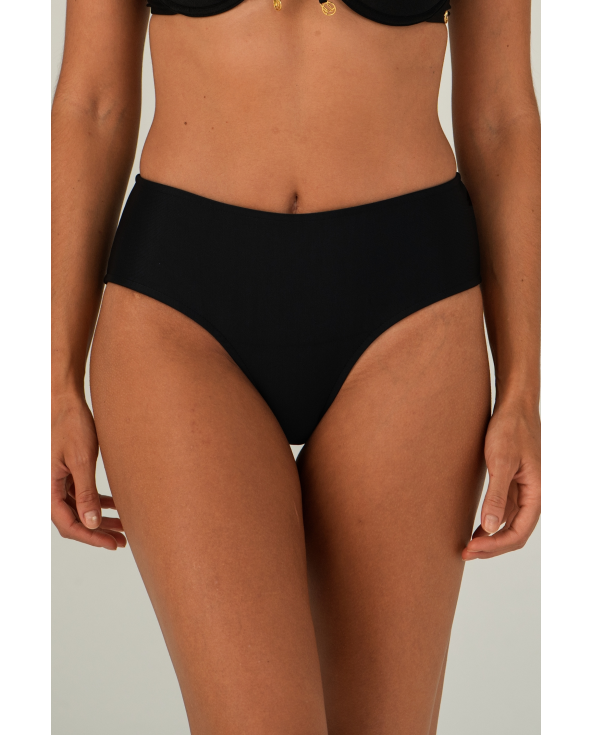 Bottom Preto Hot-Pants-Dobrado