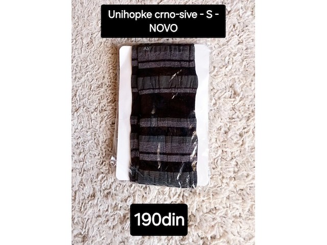 Ženske unihopke crne sive S/36 - NOVO