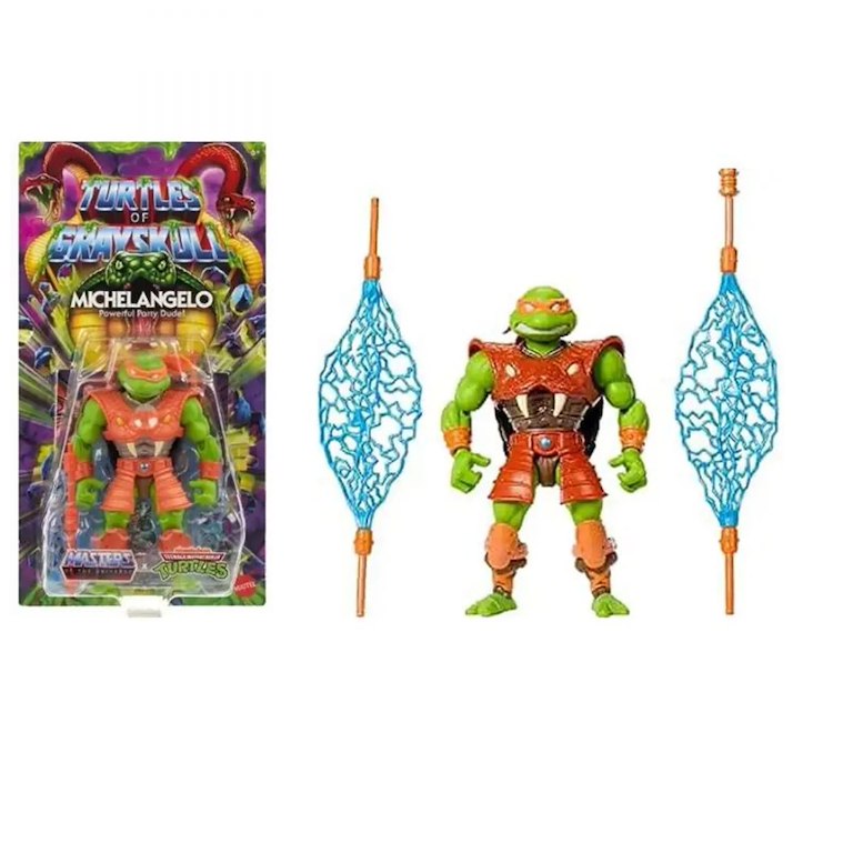 MASTERS OF THE UNIVERSE FIGURA TEENAGE MUTANT NINJA TURTLES MICHELANGELO 15X28,5CM JBN02
