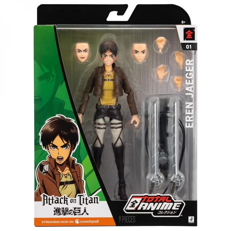 TOTAL ANIME FIGURA ATTACK ON TITAN EREN JAEGER 16,5X23CM KAZ0006