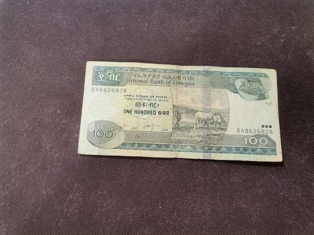 ETHIOPIA 100 BIRR 2000-08