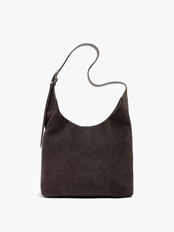 LEATHER SHOULDER BAG WITH BUCKLE