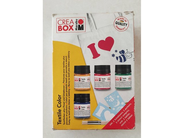 Marabu CREABOX Textile Color – Set boja za tekstil Prod
