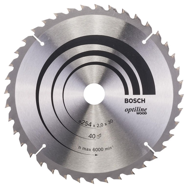 Bosch List kružne testere Optiline Wood 254 x 30 x 2,0 mm, 40 2608640438, 254 x 30 x 2,0 mm, 40