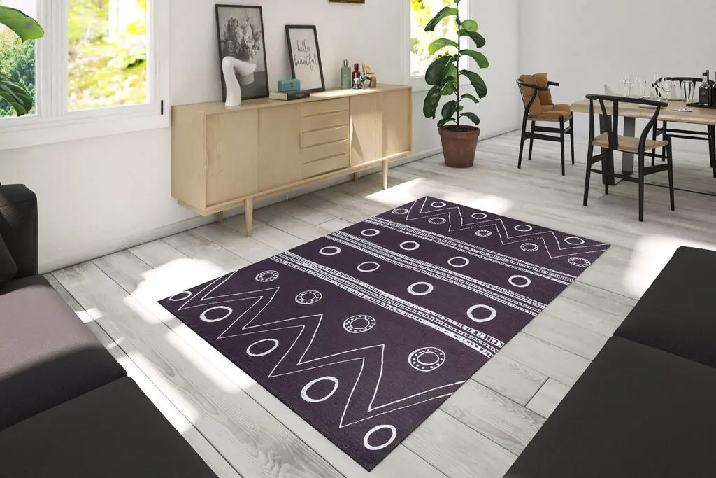 Conceptum Hypnose Tepih Ada Gonul -AL 291, 140x190 cm, Antracit-beli