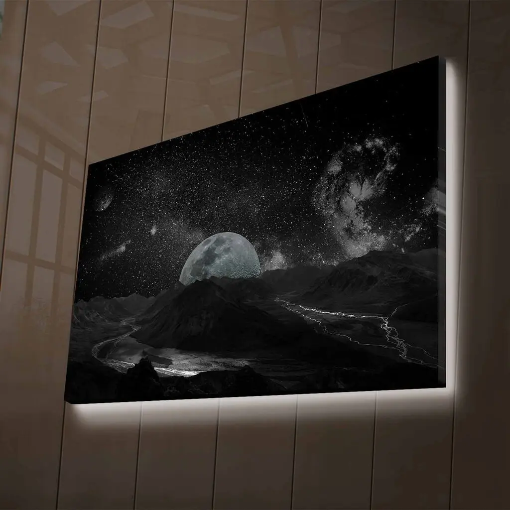 Wallity Zidna LED dekoracija NASA-026, 70 x 100 cm, Šarena