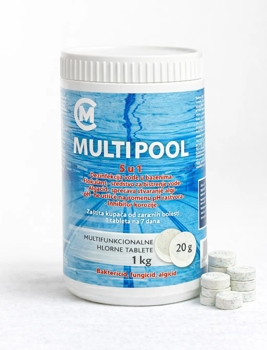 Multi Pool Tablete za bazene 5u1, 50 tableta po 20g, 1kg