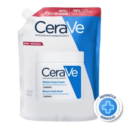 CeraVe Hidratantna krema za suvu do vrlo suvu kožu, 454 g Refill