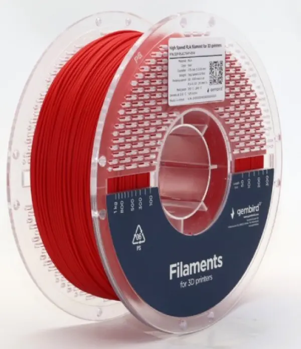 GEMBIRD Filament velike brzine za 3D štampač 3DP-PLA1.75HY-01-R, Crveni