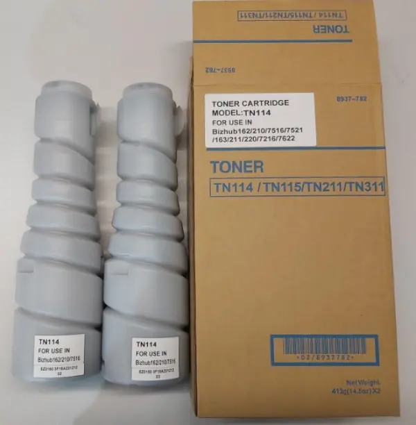 Set toner za Minoltu foruse DI152, TN114, TN-114 1/2, MNTNK152C, 2 bočice